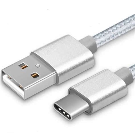 Pack 2 Usb C To Usb A Charging Cable Nylon Braided