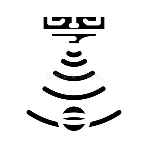 Proximity Sensor Module Glyph Icon Vector Illustration Stock