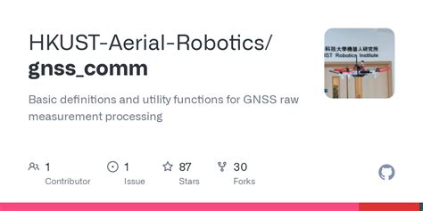 GitHub HKUST Aerial Robotics Gnss Comm Basic Definitions And Utility Functions For GNSS Raw