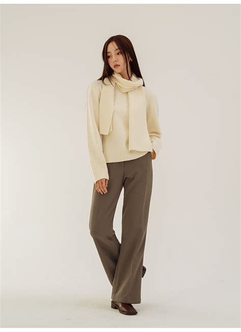 기장옵션 퍼 라이닝 세미 부츠 슬랙스