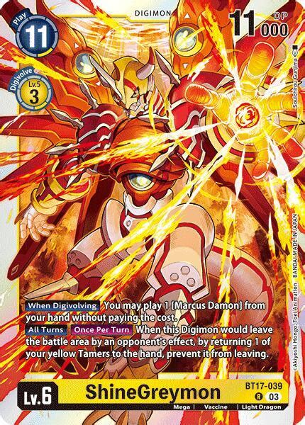 Shinegreymon Secret Crisis Digimon Card Game