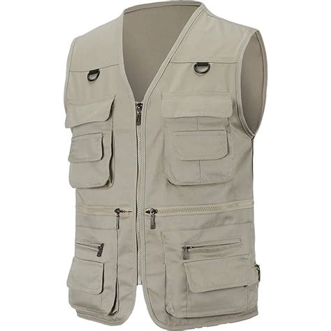 Mens Travel Vest Photography Reporter Vest Concealed Carry Vest