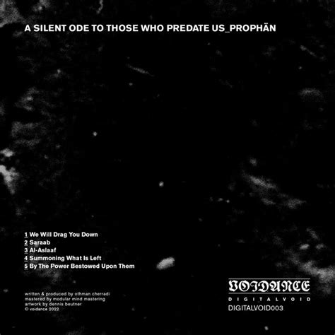 A Silent Ode To Those Who Predate Us By Prophän Album Industrial