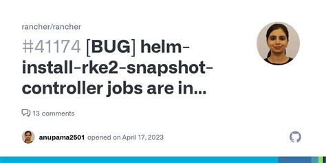 Bug Helm Install Rke2 Snapshot Controller Jobs Are In Crashloop