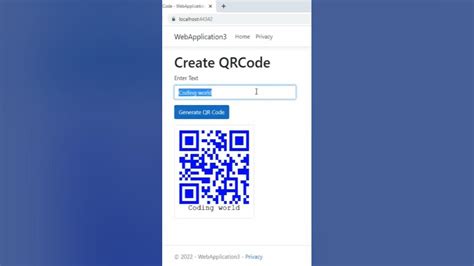 Generate Qr Code In Aspnet Core Youtube