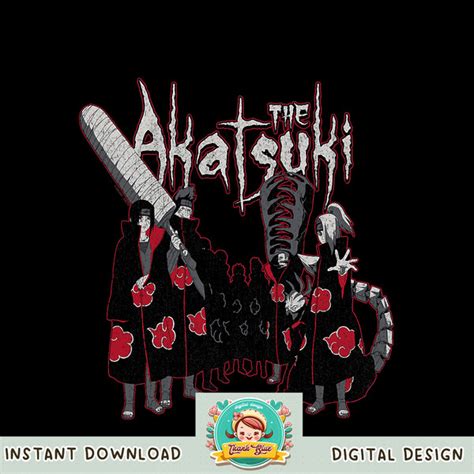 Naruto Shippuden The Akatsuki Group Png Digital Download I Inspire