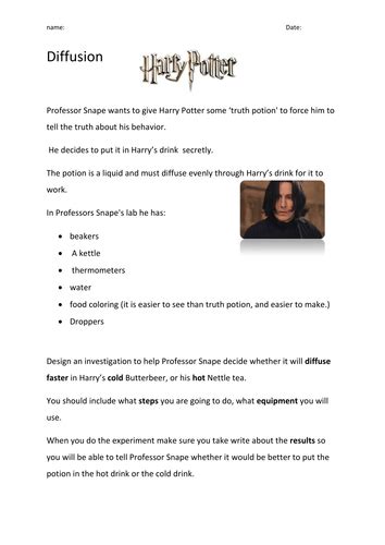 Diffusion Harry Potter Teaching Resources