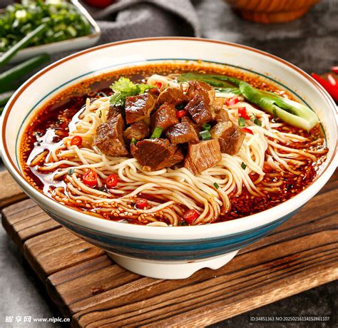 牛肉面摄影图 传统美食 餐饮美食 摄影图库 昵享网nipic Cn