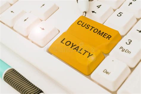 Text Caption Presenting Customer Loyalty Word Written On Buyers Adhere
