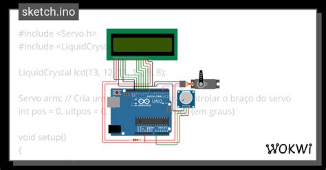Servo Com Pot E Tela Wokwi Esp32 Stm32 Arduino Simulator