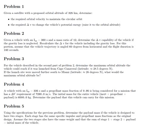Solved Problem 1given A Satellite With A Proposed Orbital