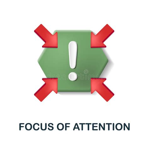 Focus Of Attention Icon 3d Illustration From Cognitive Skills