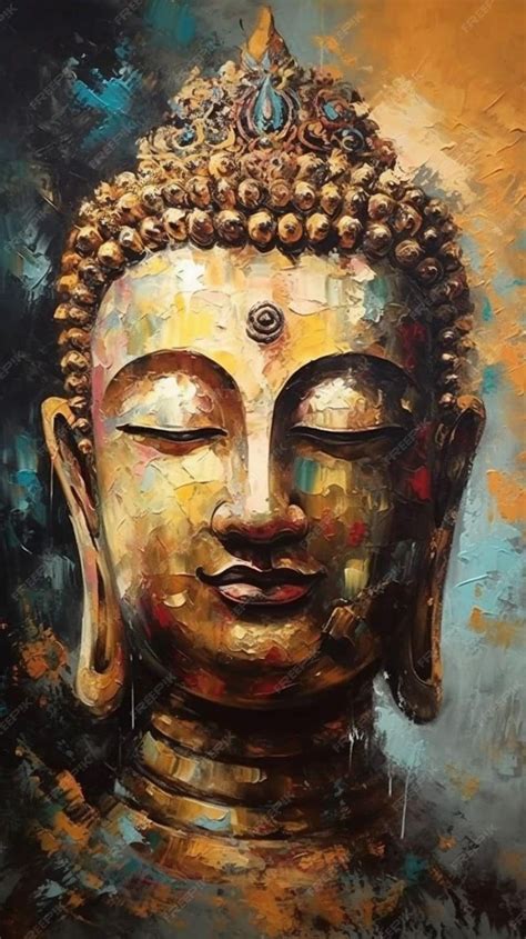 Gautam Buddha Face Paintings