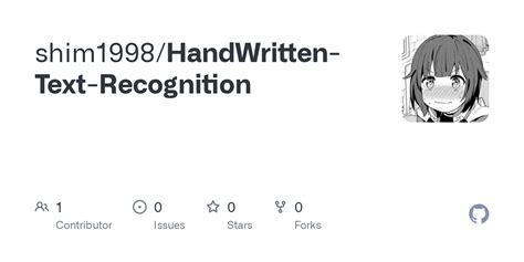 Github Shim Handwritten Text Recognition