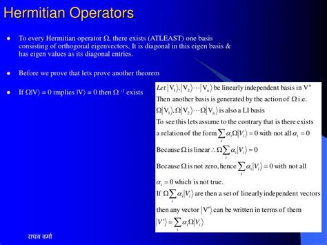 ppt hermitian operators powerpoint presentation free download id