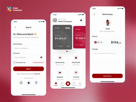 fintech mobile app ui concept by capi product on dribbble