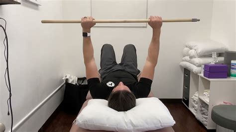 Active Assisted Shoulder Flexion In Lying To 90 Degrees Youtube