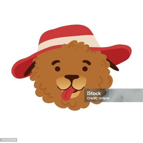 빨간 모자에 휴가에 귀여운 만화 개 여름 아바타 디자인 여름 재미 있는 캐릭터 강아지 얼굴 인쇄입니다 벡터입니다 2018년에 대한 스톡 벡터 아트 및 기타 이미지 Istock