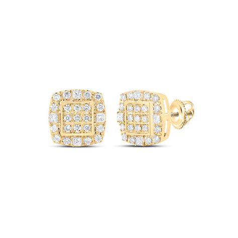 Mens Diamond Earrings Fat Cat Bling