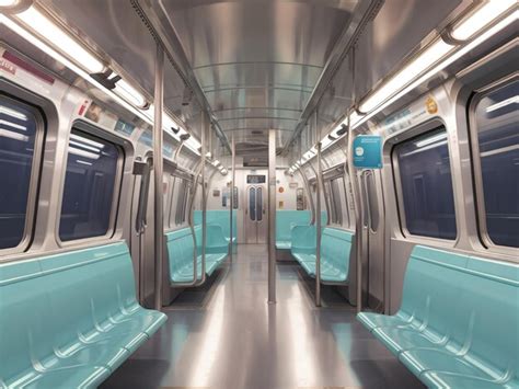 Premium Photo Subway Car Empty Interior Metro Cross Section