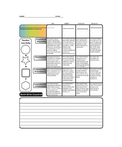 Editable Rubric Templates Word Format ᐅ Templatelab intended for Blank Rubric Template