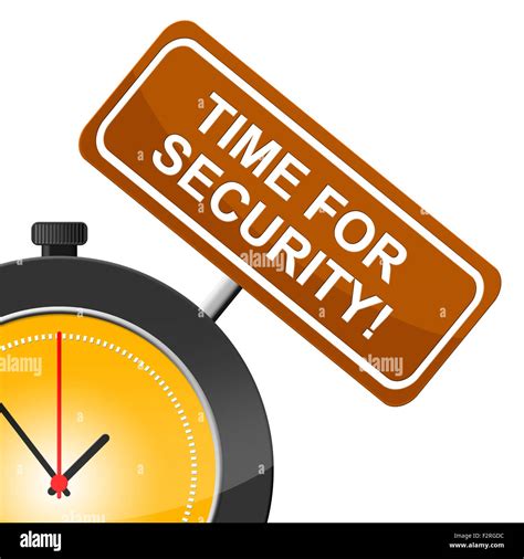 Time For Security Representing Password Encrypt And Protected Stock