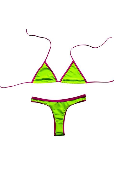 Дамски бански костюм 2 части M размер горнище без подплънки долнище висока талия Emag Bg