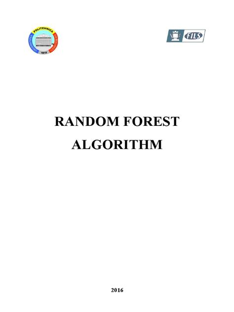 pdf random forest algorithm dokumen tips