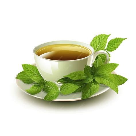 Premium Vector Sticker Vector Logo Nettle Tea Vector White Background