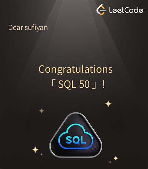 Sql Sql50 Leetcode Achievement Learningjourney Consistency