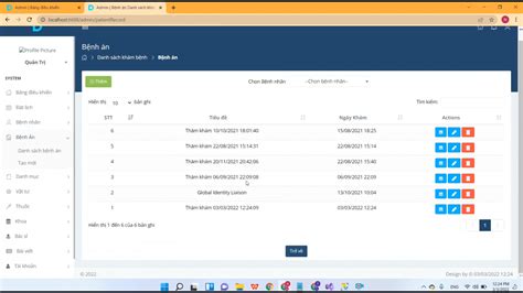 Website Quản Lý Bệnh Viện Hospital Management Asp Net Mvc Sql Sever Có Báo Cáo Sàn Giao