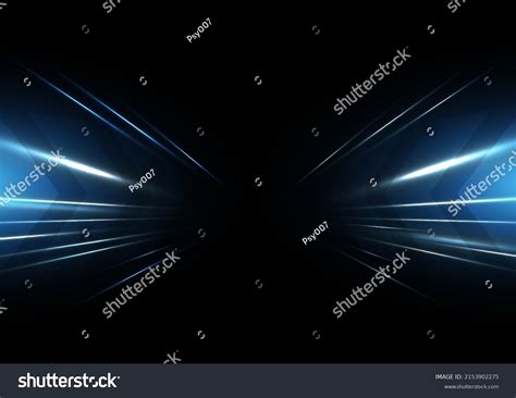 Abstract Blue Speed Light Effect On Stock Vector Royalty Free