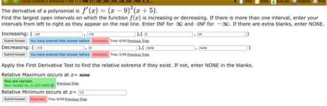 solved the derivative of a polynomial is f′ x x−9 2 x 5