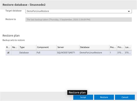 Restore A SQL Database From Windows SQL Server To SQL Server Linux Instance