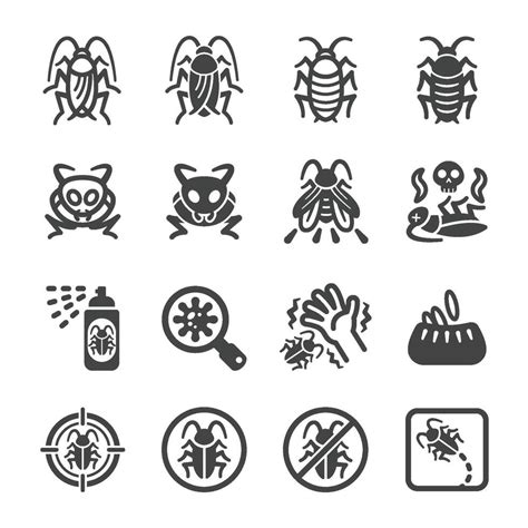 Cockroach Icon Set 49286506 Vector Art At Vecteezy