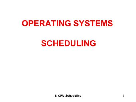 scheduling ppt with operating system slides ppt
