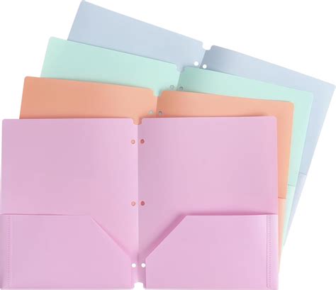 Tamaki Colored Plastic Folders With Pockets Heavy Duty Two
