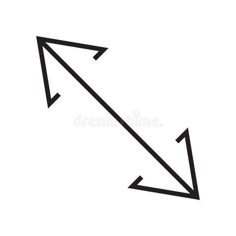 Diagonal Icon Vector Sign And Symbol Isolated On White Background Diagonal Logo Concept Stock