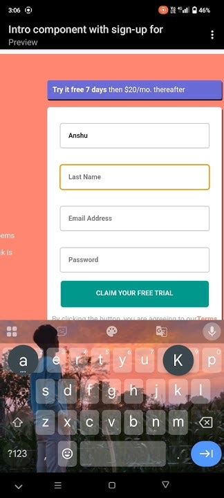 Html And Css Form Sign Up Form Html Css Js Shortvideo Shorts Youtube