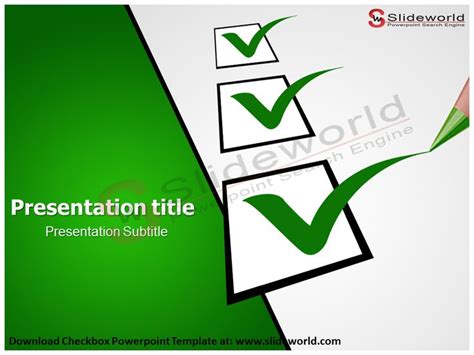 Download Checkbox Powerpoint Template