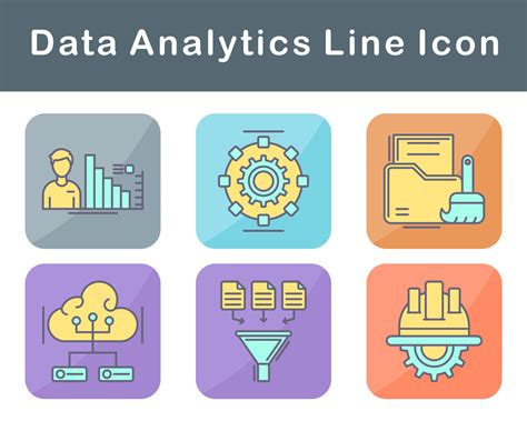 Data Analytics Vector Icon Set Vector Art At Vecteezy