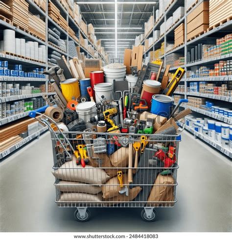 Inside Shopping Cart Building Construction Materials Include Ai