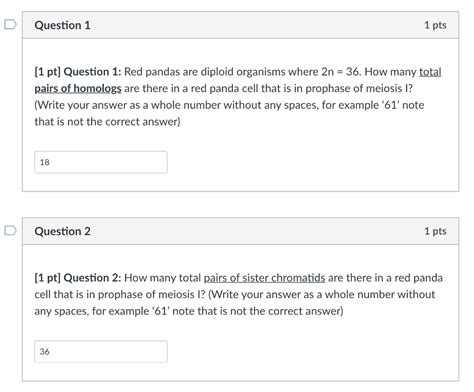 Solved Question 1 1 Pts 1 Pt Question 1 Red Pandas Are Chegg Com