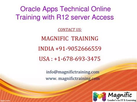Ppt Oracle Apps Technical Online Training With R12 Server Access Powerpoint Presentation Id