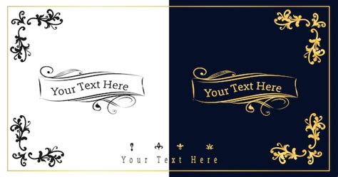 Premium Vector Black And Golden Element Decorative Frame Set