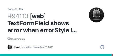Web Textformfield Shows Error When Errorstyle Is Set As `textstyle