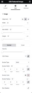 Featured Image Widget Elementor