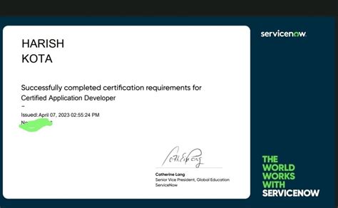 Harish Kota ☁️ On Linkedin Now Certificateofcompletion Servicenowcad The