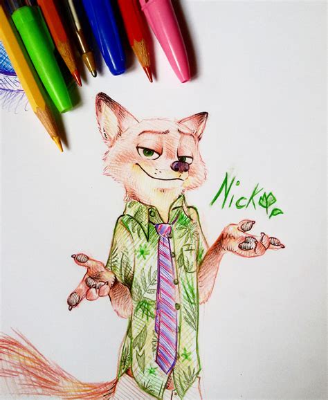 Nick Wilde Fanart By Zinzugovia On Deviantart