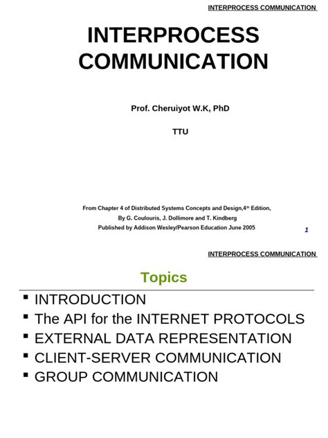 Lecture 6 Interprocess Communication Pdf Network Socket Port